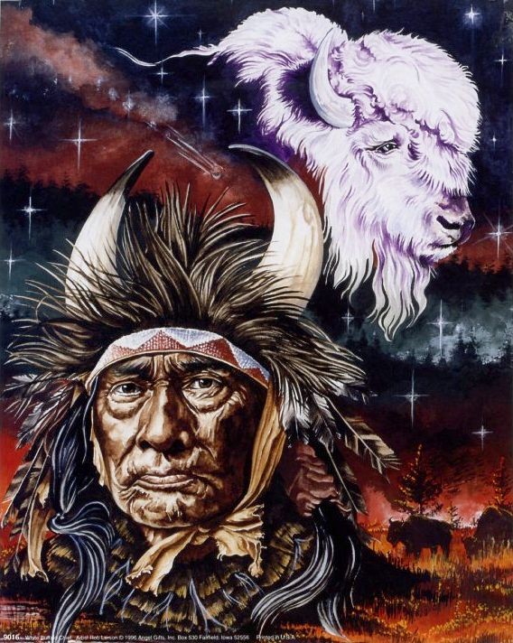 Native American Art Buffalo