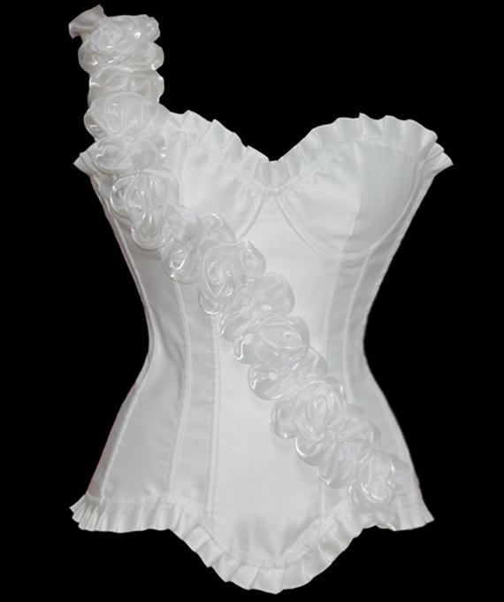 Sexy Cocktail Floral Strap Underwire Outerwear Corset Wedding White S M L Xl 2x Ebay