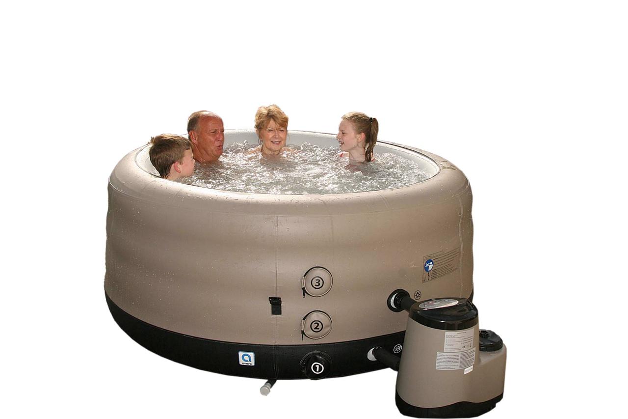 Grand Rapids Lazy River Inflatable Hot Tub Extra Deep 4 Person Portable Spa Ebay