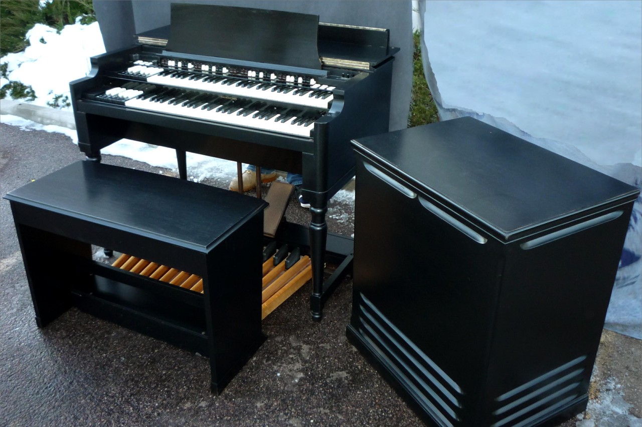 BEAUTIFUL HAMMOND EBONY B 3 ORGAN LESLIE 44W SPEAKER B3 EBay
