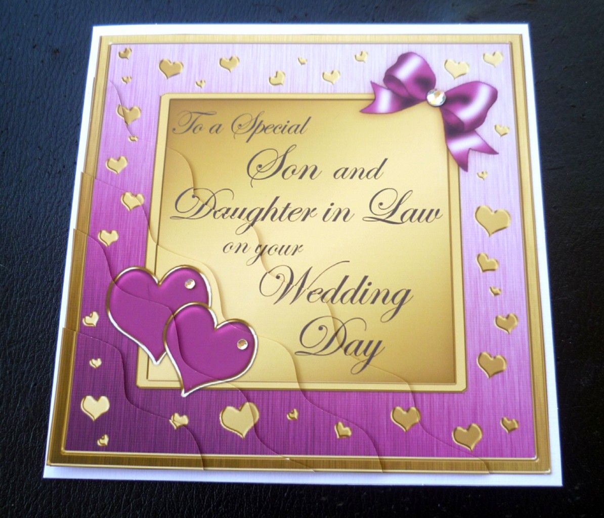 Special Son Daughter In Law Wedding Day Card 4 Colours EBay