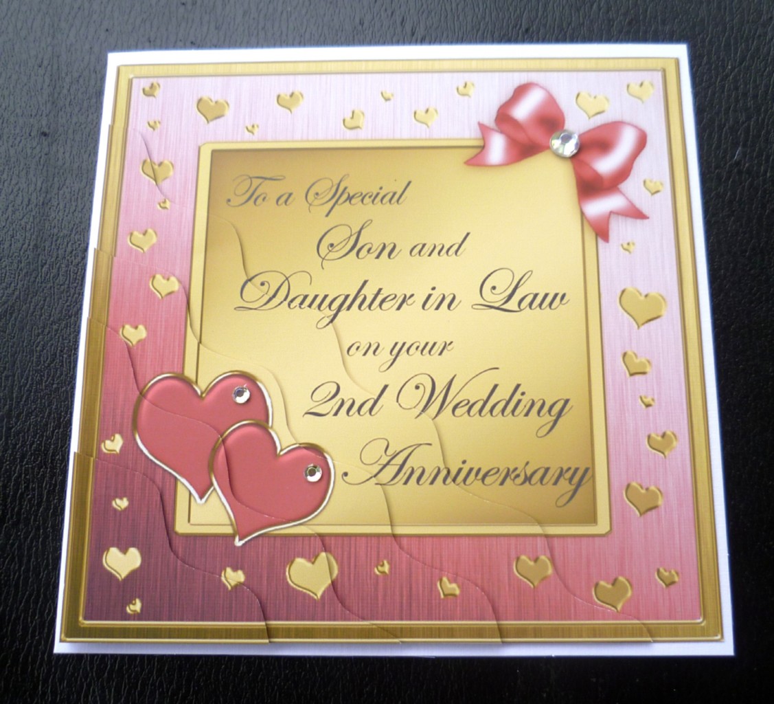 Son Daughter In Law 2nd Wedding Anniversary Card 4 Colours EBay son-daughter-in-law-2nd-wedding-anniversary-card-4-colours-ebay