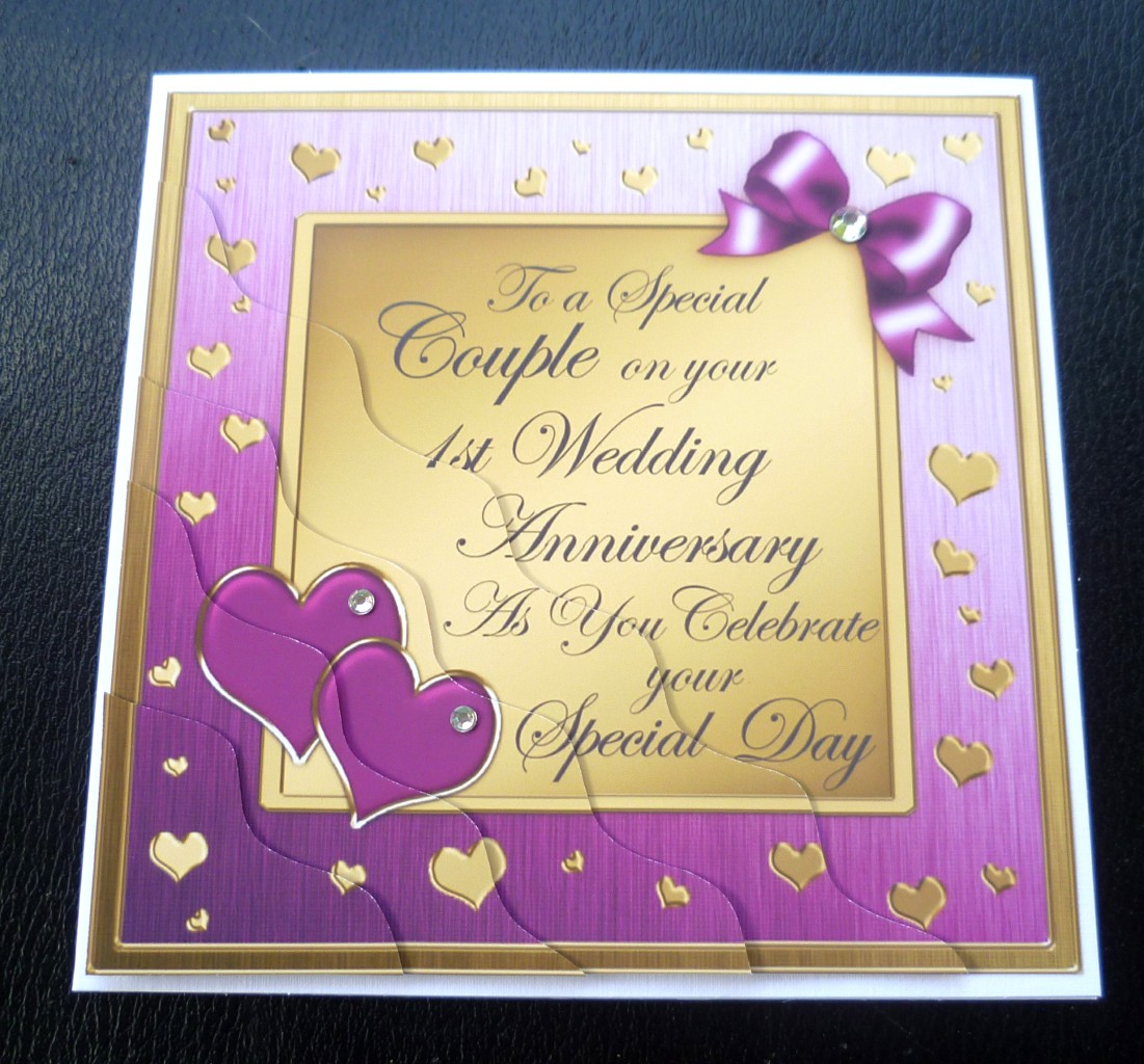 Special Couple 1st Wedding Anniversary Card 4 Colours EBay