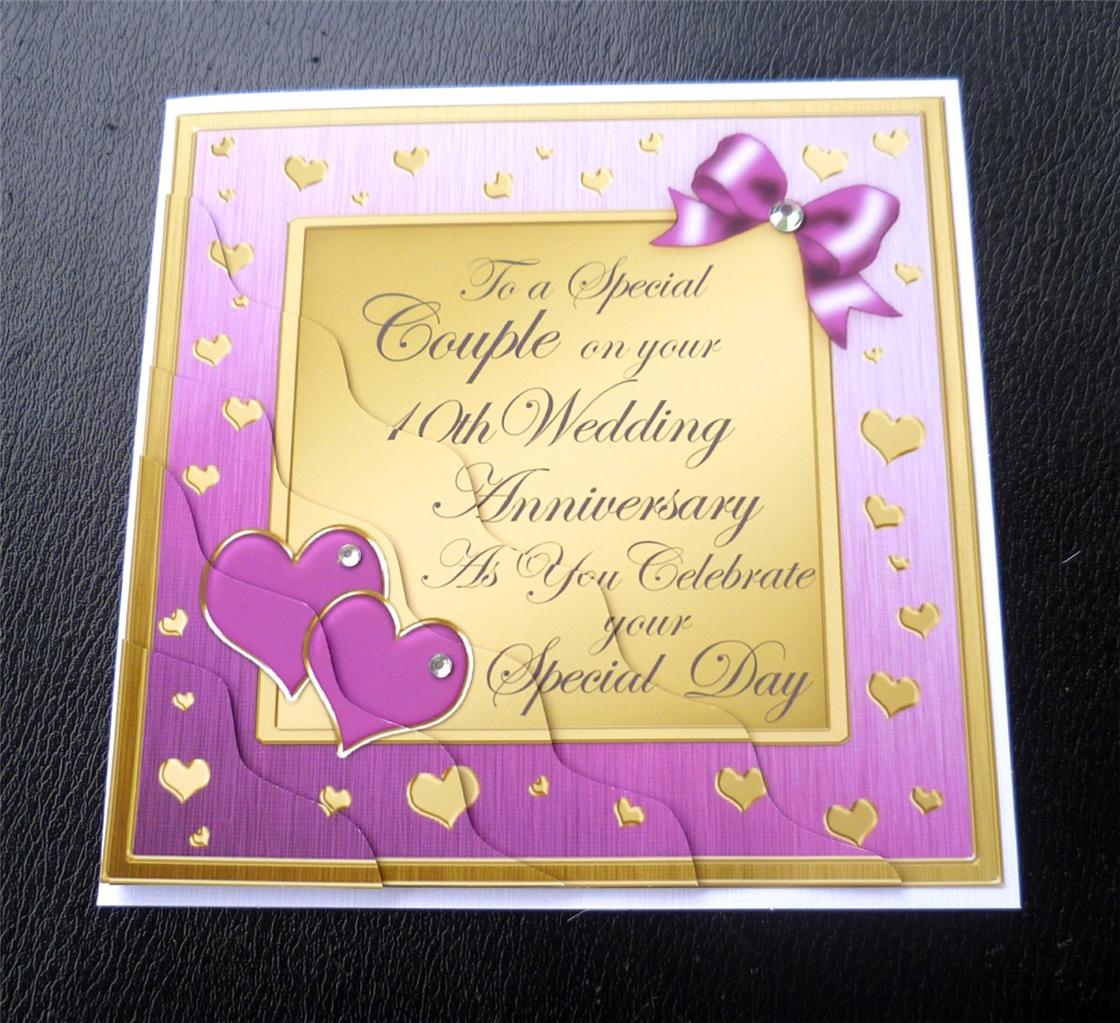 Special Couple 10th Wedding Anniversary Card 4 Colours EBay special-couple-10th-wedding-anniversary-card-4-colours-ebay