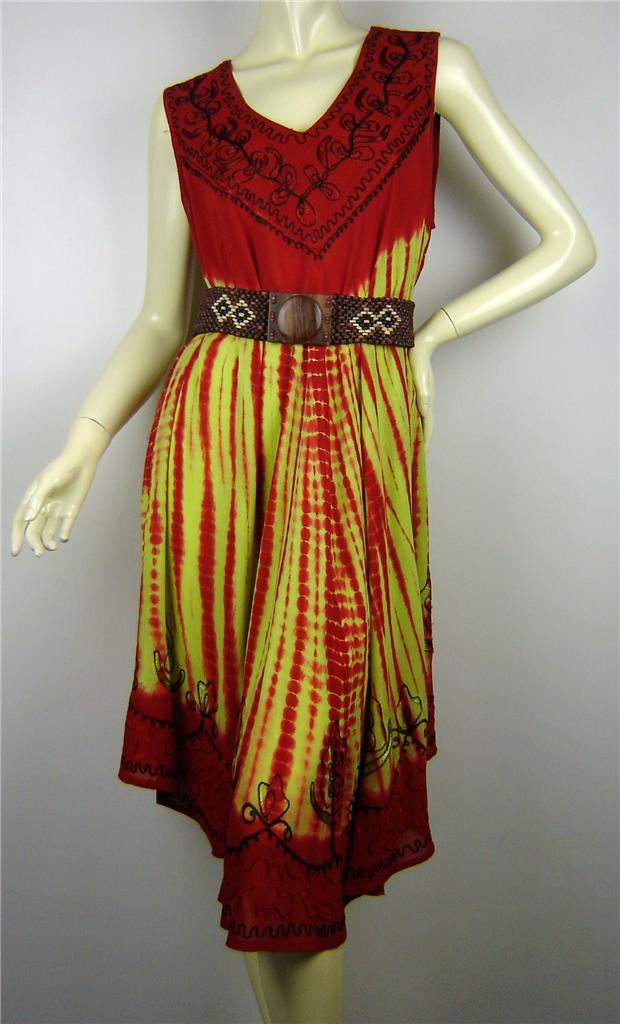 Plus Size Tie Dye Festival Beachwear Umbrella Dress Sz 16 24 Au Ebay
