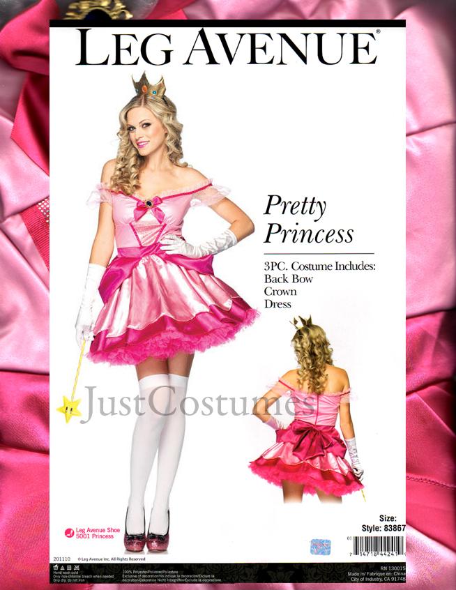 Sexy Pretty Princess Peach Toadstool Womens Adult Halloween Costume