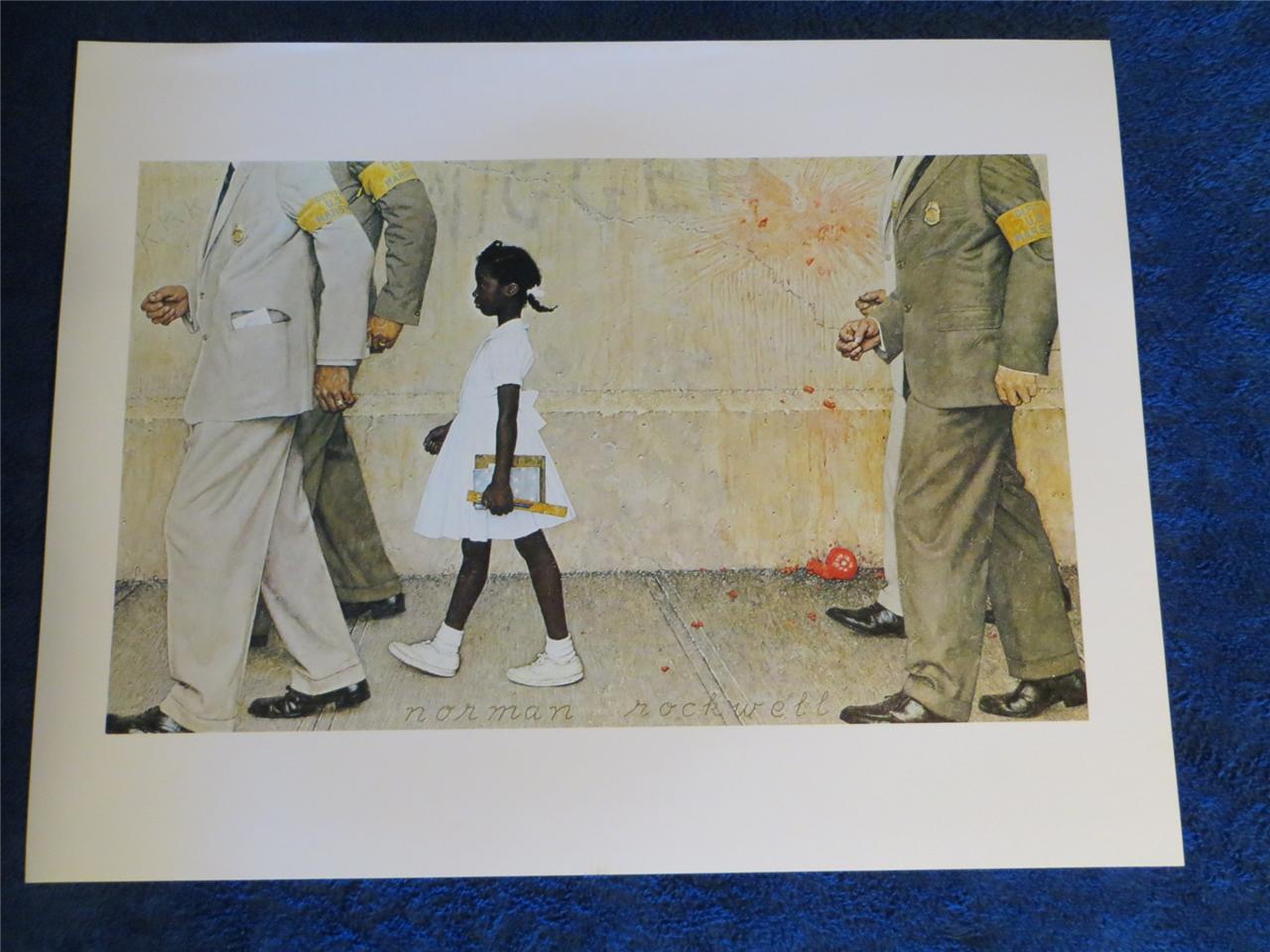 Norman Rockwell Print THE PROBLEM WE ALL LIVE WITH Saturday Evening ...