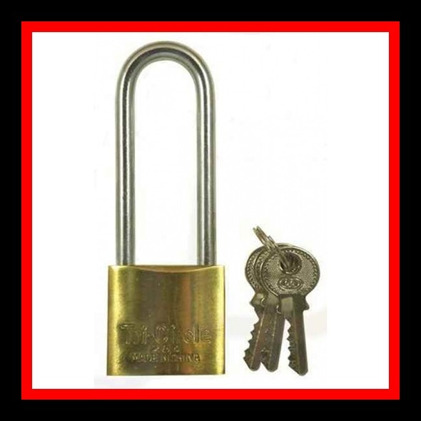 Brass Tri-Circle Padlocks/Suitcase Locks 3 Keys All Sizes Available ...