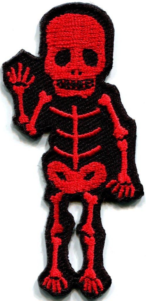 Skull skeleton goth punk emo horror applique iron-on patch new your ...