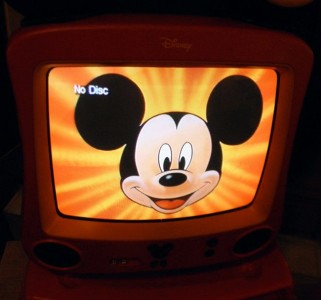 Children's Walt Disney Mickey Mouse TV Television W/ DVD Player VCR ...