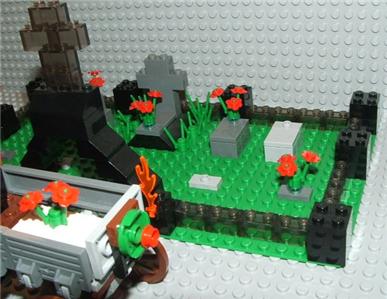 LEGO GRAVE YARD Cemetery Casket Tomb Horse Hearse Cross | eBay