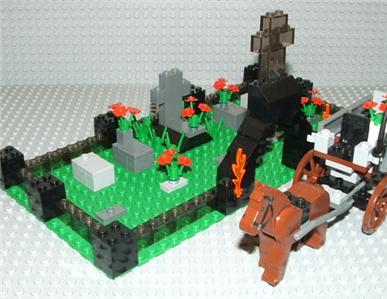 LEGO GRAVE YARD Cemetery Casket Tomb Horse Hearse Cross | eBay