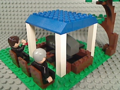 LEGO FUNERAL CASKET PALLBEARERS TENT Grave Cemetery Tree Tomb Coffin ...