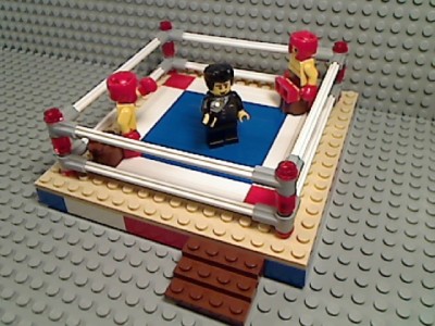 LEGO BOXING RING BOXER Gloves Head Gear Stool Bench Exercise Gym Kick ...