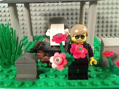 LEGO WIDOWER & GRAVESITE BURIAL Funeral Casket Grave Cemetery ...