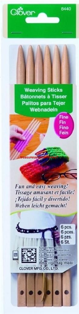 Clover WEAVING STICKS 6 Pieces Plus Tapestry Needle - Choose Your Size ...
