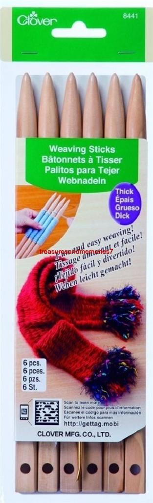 Clover WEAVING STICKS 6 Pieces Plus Tapestry Needle - Choose Your Size ...