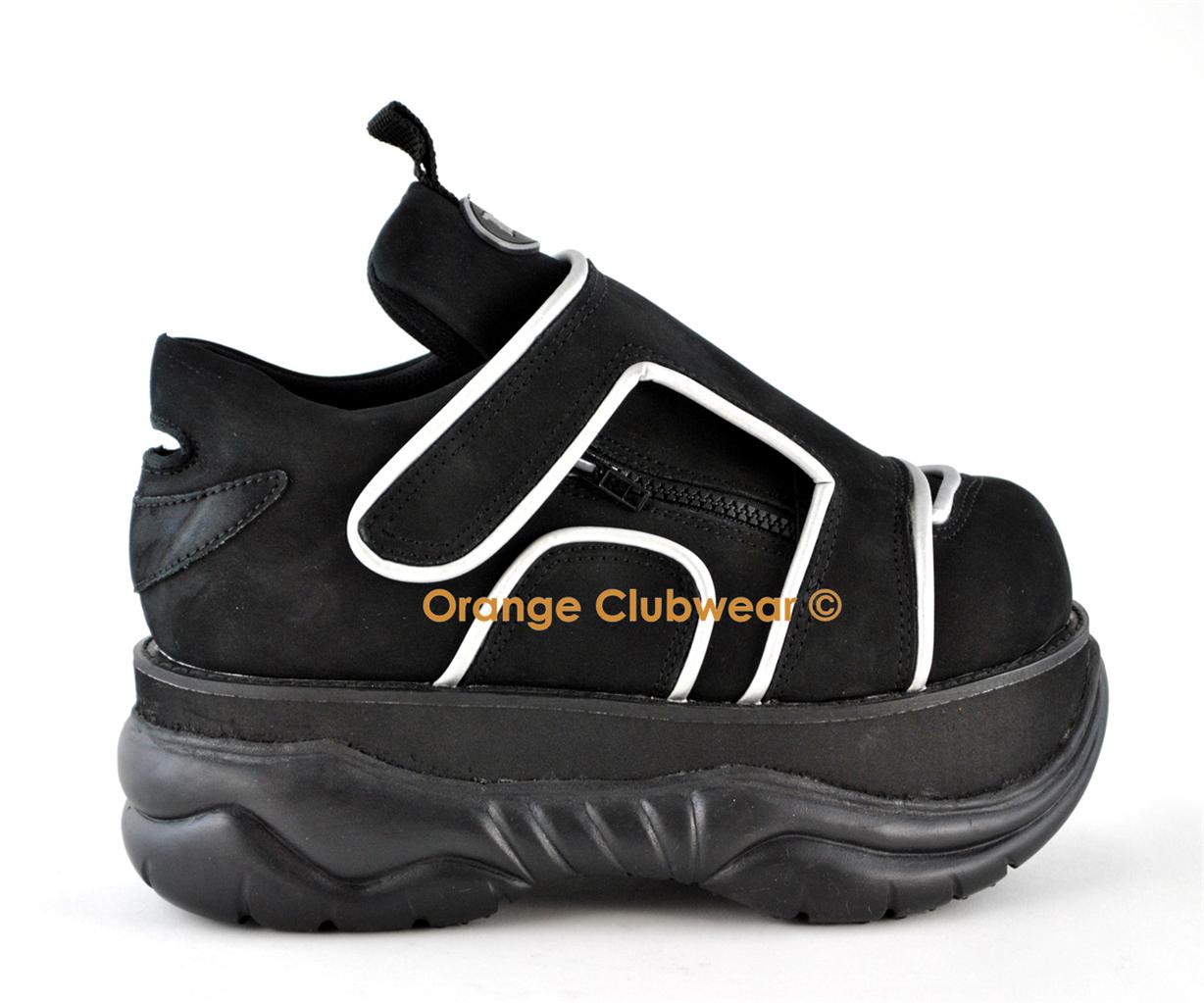 DEMONIA NEPTUNE-32 Womens Cyber Goth Leather Platform Raver Gothic ...