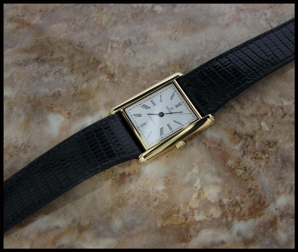 AUTHENTIC SWISS MADE MENS 18K GOLD-PLATED CONCORD SAN REMO DRESS WATCH ...