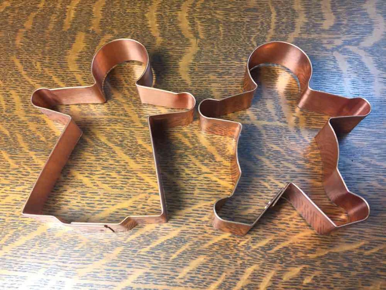 Vintage Williams Sonoma Large Copper Cookie Cutters Gingerbread Man ...