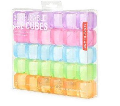 Kikkerland Reusable Square Multi-Color Ice Cubes - Set of 30 | eBay