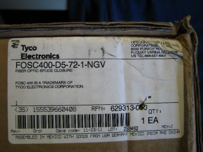 Raychem FOSC 400 Fiber Optic Splice Closure # FOFC400D5NT0NGV Tyco D ...