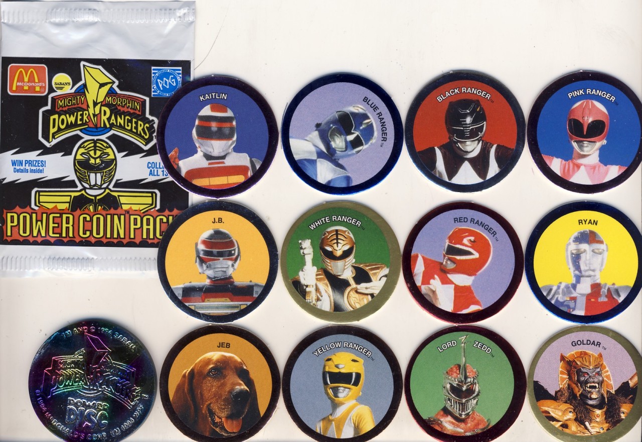 MCDONALDS POWER RANGERS POGS SET OF 13 + WRAPPER | eBay