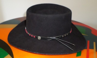 Stevie Ray Vaughan Tribute Stetson Black Wool Hat conchos band 6 7/8 ...