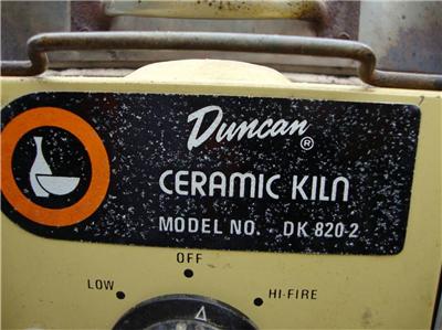 DUNCAN ELECTRIC CERAMIC POTTERY KILN MODEL # DK 820-2 with # LT 4K ...