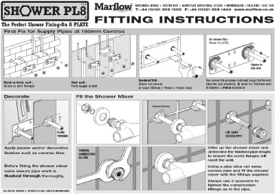 MARFLOW SHOWER PL8 (SHOWER PLATE) - FIT MIXERS EASILY