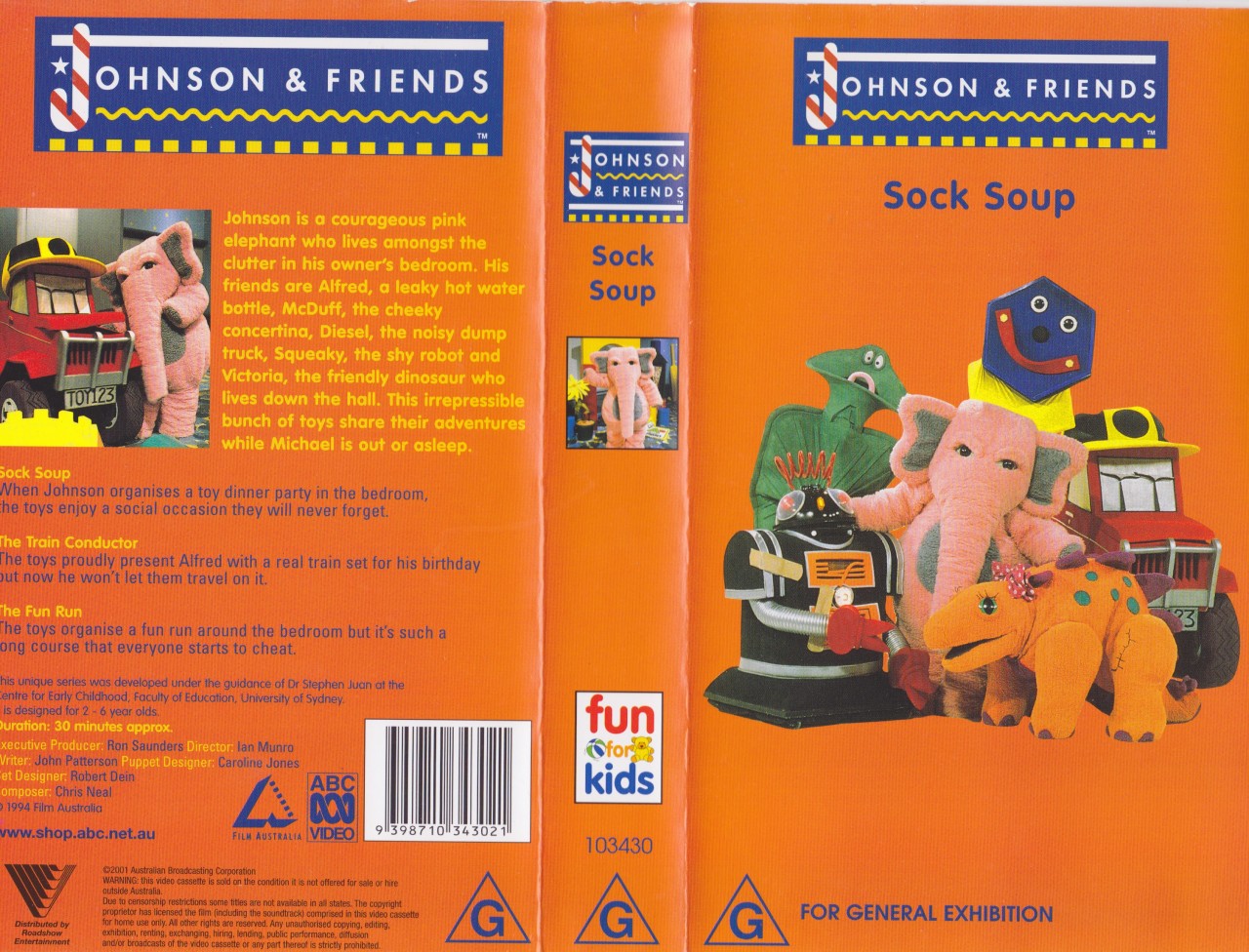 JOHNSON AND FRIENDS SOCK SOUP VIDEO VHS VIDEO PAL~ A RARE FIND