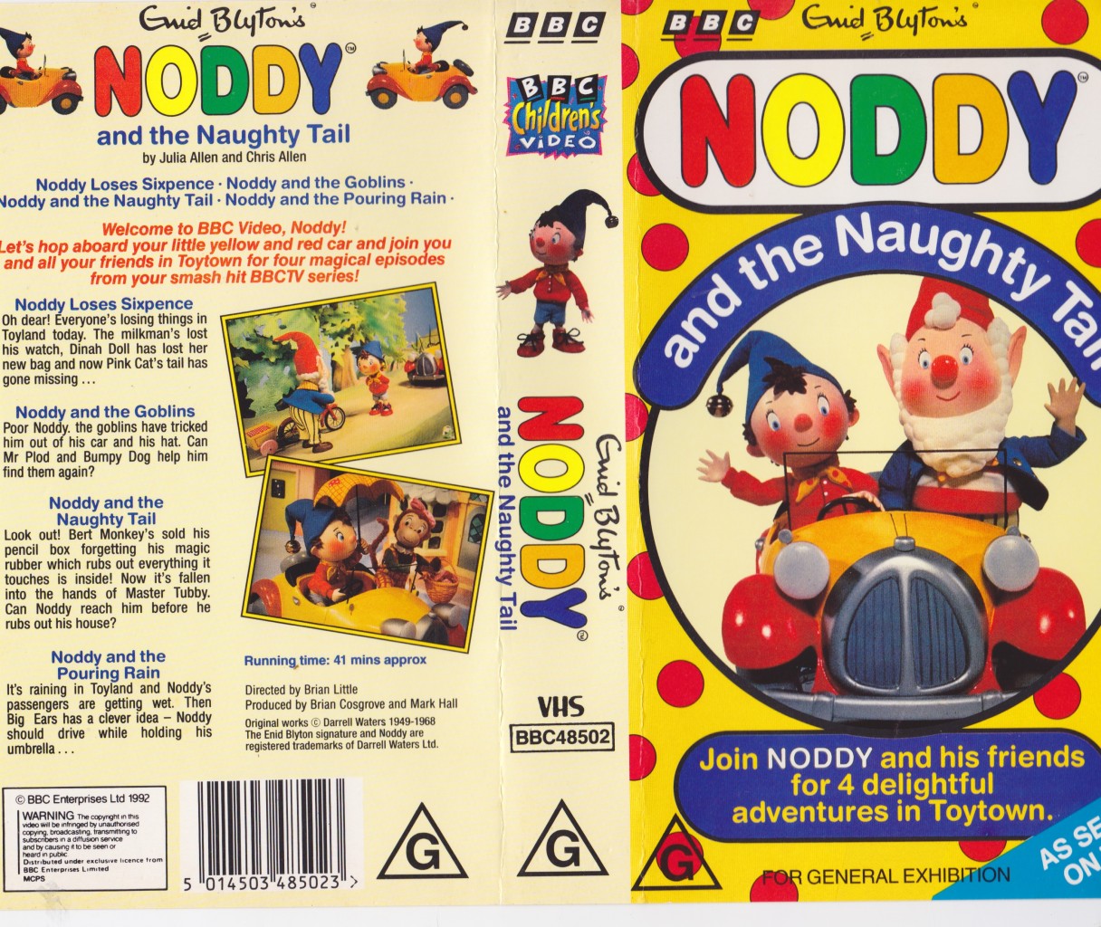 NODDY~THE NAUGHTY TAIL~ VHS PAL VIDEO~ A RARE FIND | eBay