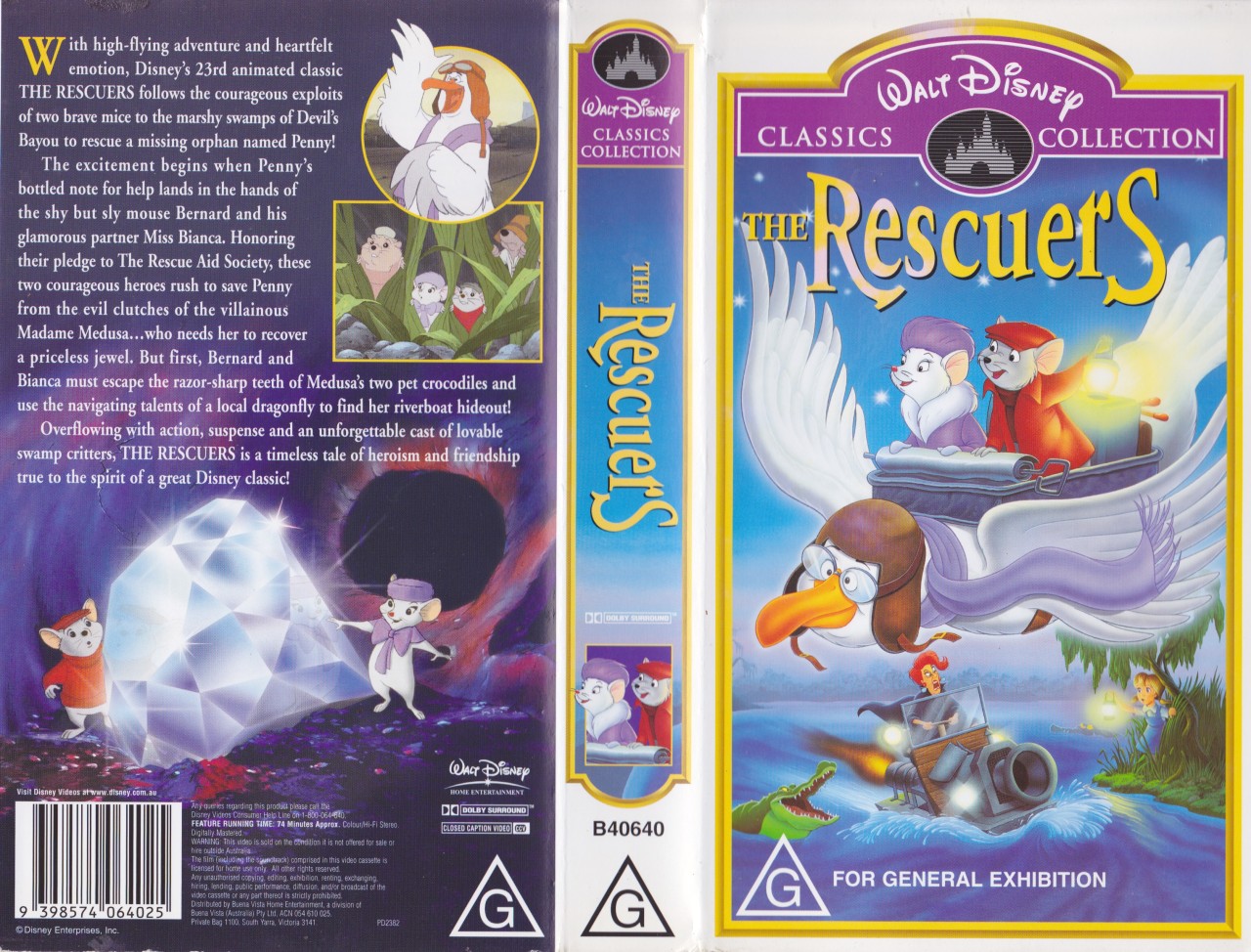 THE RESCUERS WALT Disney Vhs Video Pal~ A Rare Find $19.99 - PicClick AU