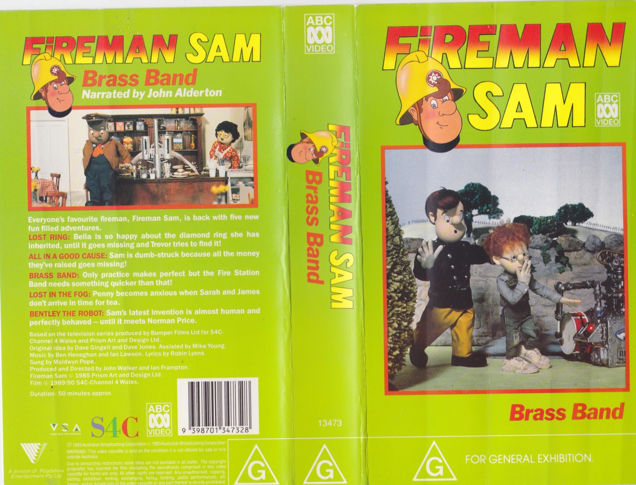 FIREMAN SAM BRASS BAND VHS PAL VIDEO RARE