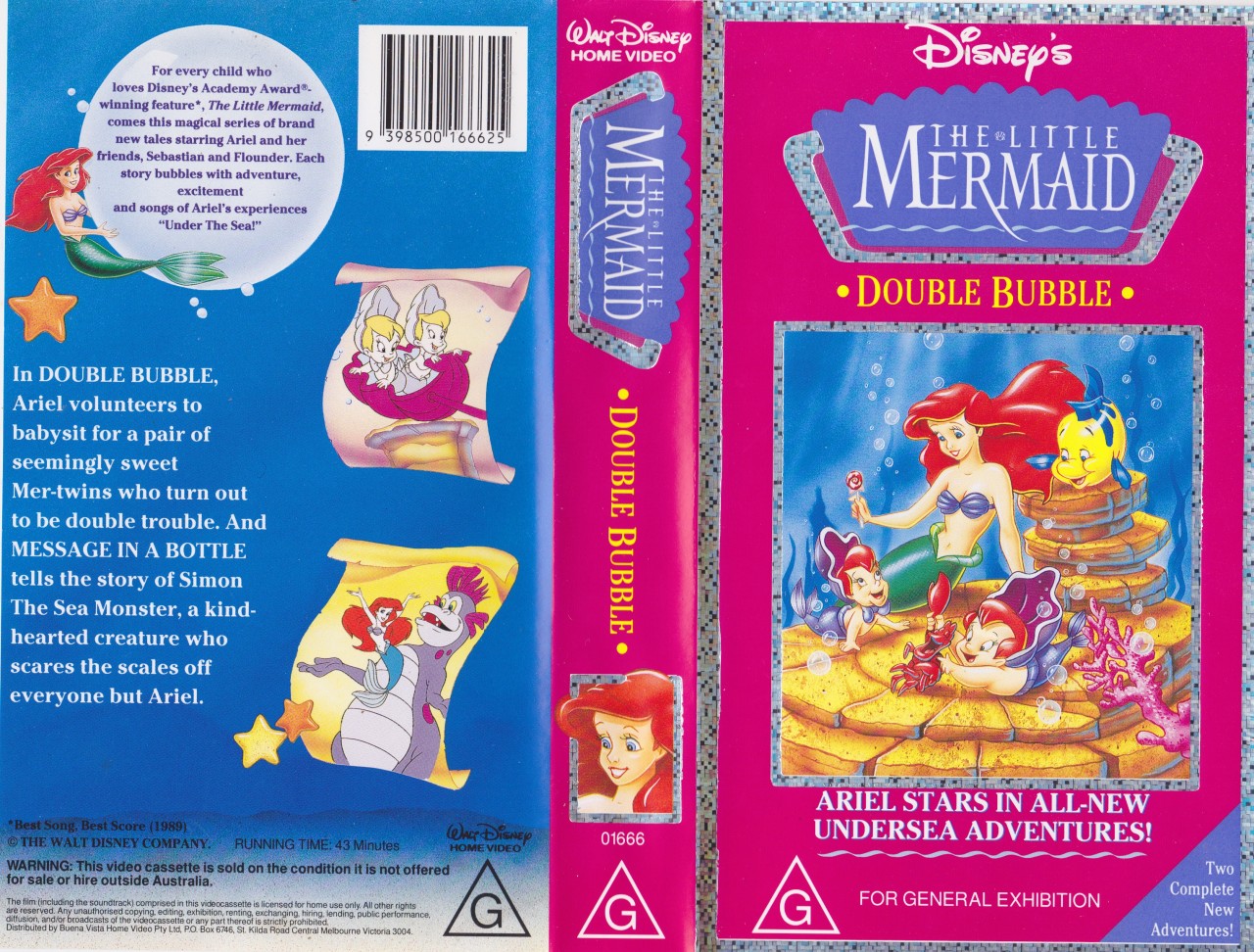 THE LITTLE MERMAID DOUBLE BUBBLE VHS VIDEO PAL~ A RARE FIND~ | eBay