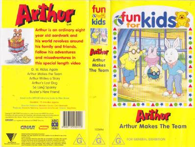 ARTHUR MAKES THE TEAM ~ ABC VHS PAL VIDEO~A RARE FIND | eBay