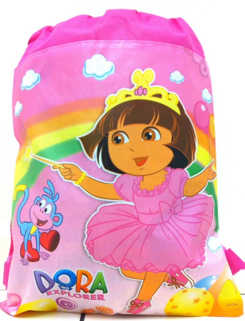 NEW 14" Dora The Explorer PINK Children's Draw String Bag Backpack FREE ...