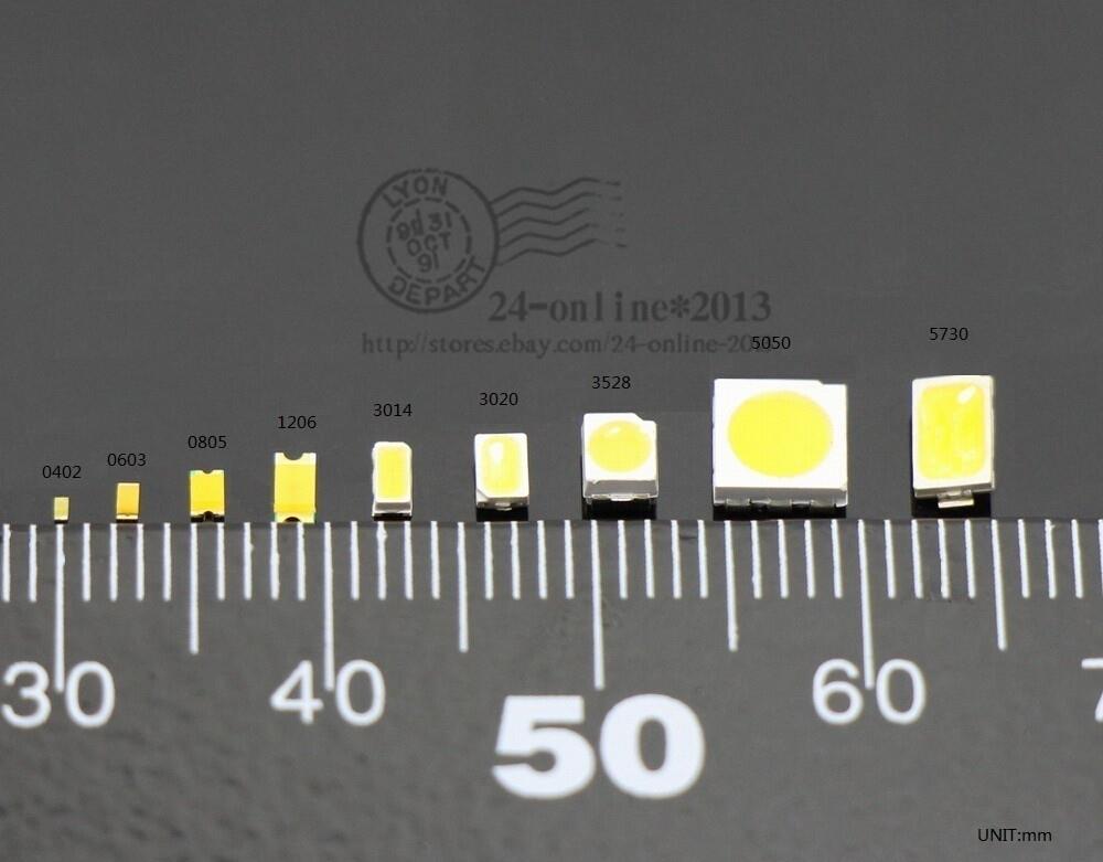 0402 0603 0805 1206 1210 3014 2835 5630 5050 colorful SMD SMT LED light ...