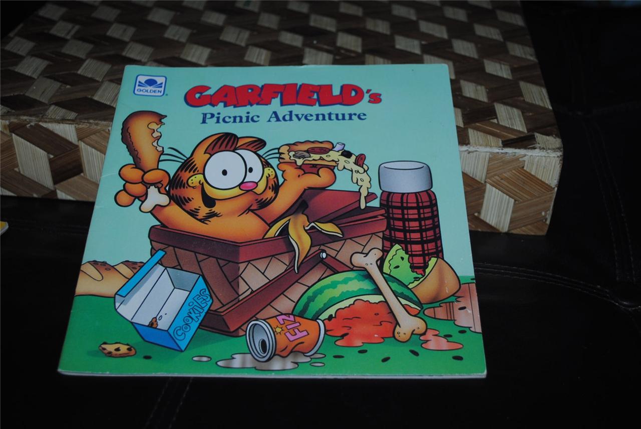 Garfield Garfield's Picnic Adventure Book Golden Vintage 1988 Retro ...