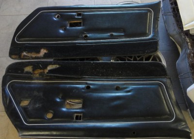 1978 79 80 81 Pontiac Firebird Trans Am Deluxe Door Panels Black Pair USED