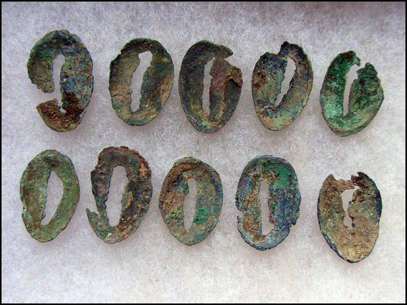 10 Pieces Chinese ancient Bronze Shell Cash Coins - xiangxiangkafeizha