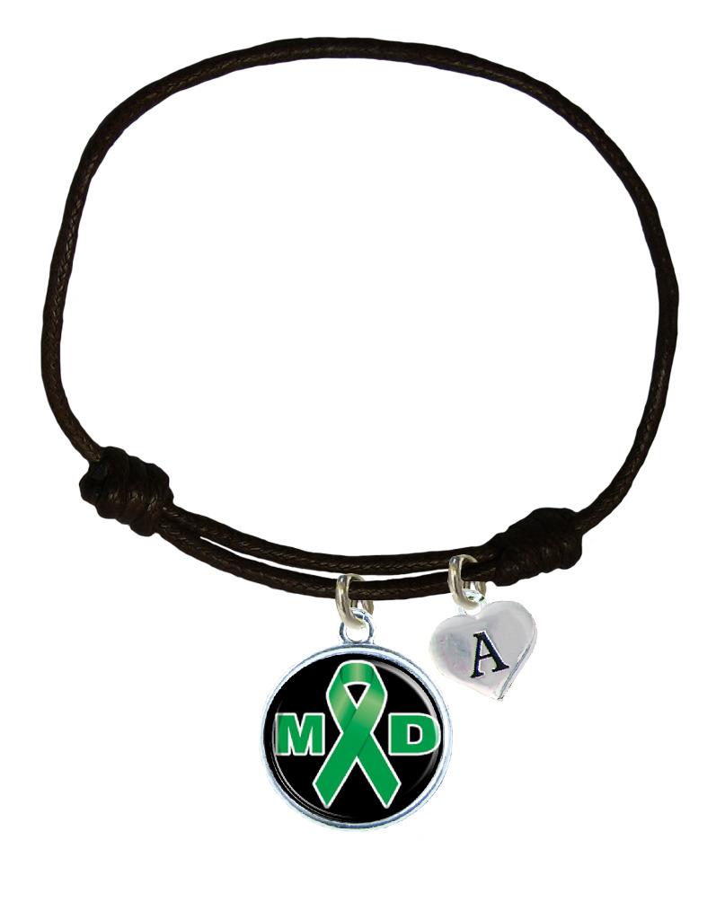 Custom Muscular Dystrophy Awareness Black Leather Unisex Bracelet ...