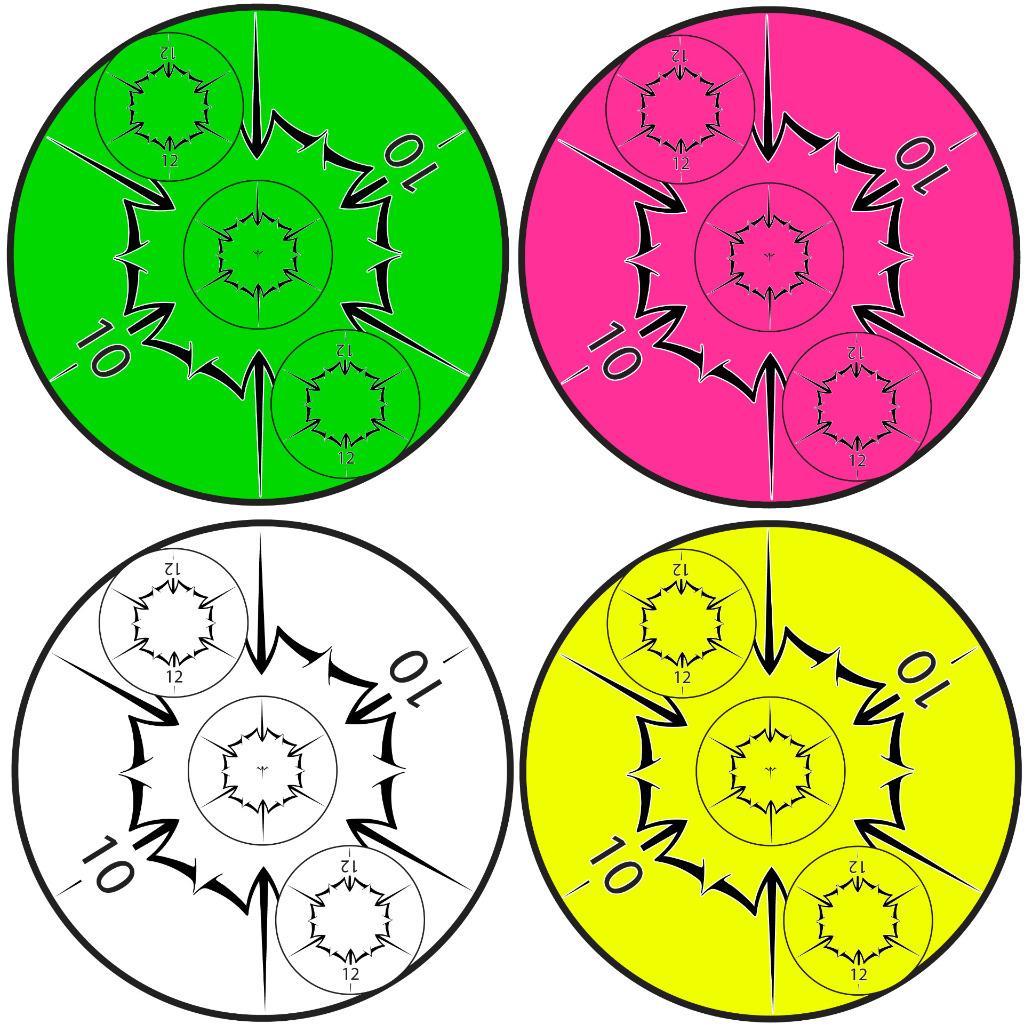 White Water Archery 3d Scoring Solid Color 10 Ring ASA Bullseyes 5 ...