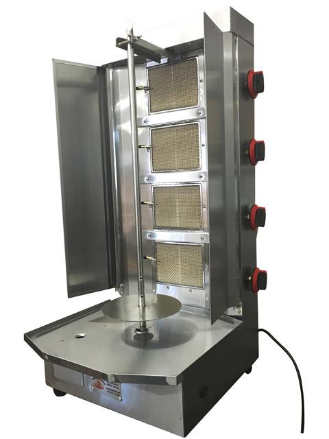 Spinning Grillers Shawarma Machine- 4 Burners Compact Size- Propane Gas ...