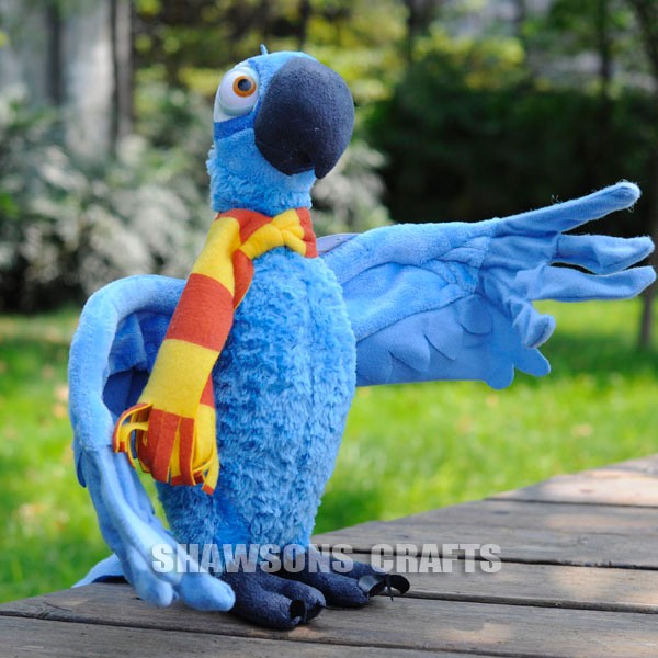 RIO MOVIE CHARACTER PLUSH STUFFED TOY BIRDS 10" BLU DOLL MACAW SOFT ...