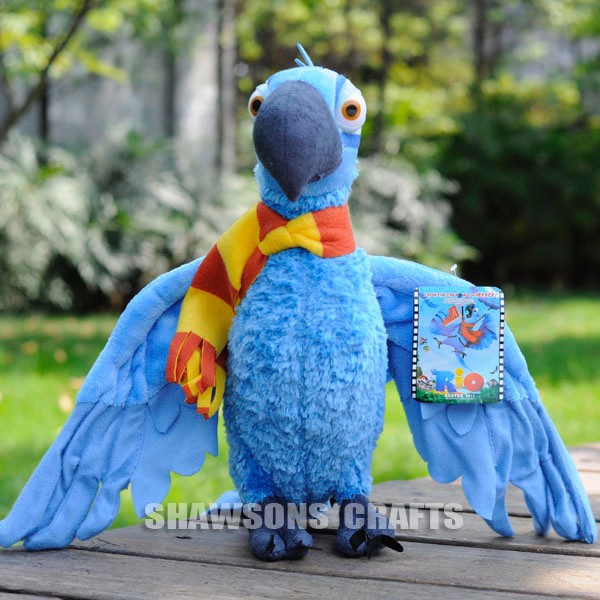 RIO MOVIE CHARACTER PLUSH STUFFED TOY BIRDS 10" BLU DOLL MACAW SOFT ...