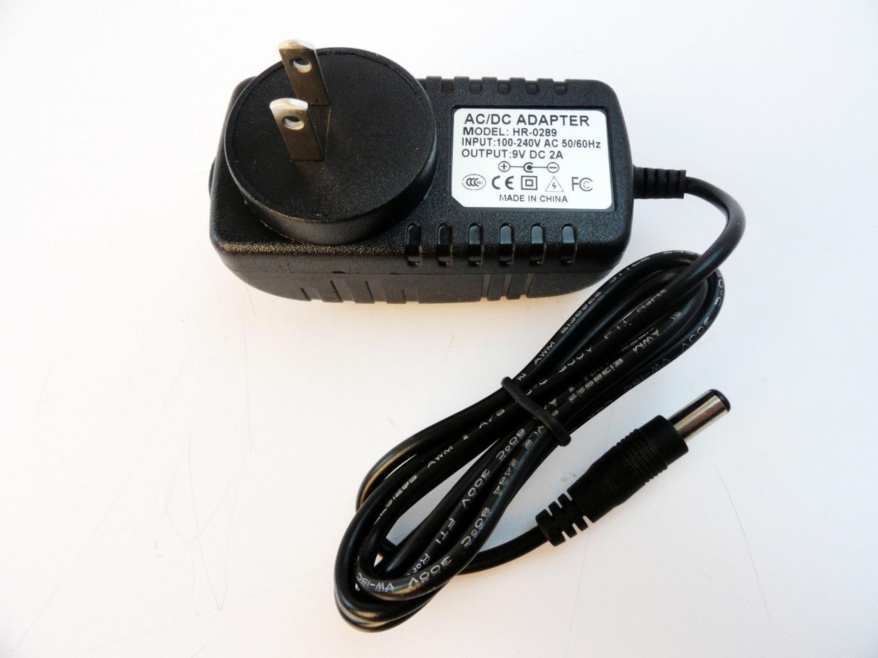 9V DC 2A +(-) Reverse Polarity Power Supply Adapter Negative Tip 2.5mm ...