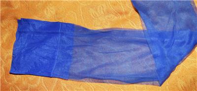 GIO RHT Seamless ULTRA SHEER 100% NYLON Vintage Silky *BLUE* Stockings ...