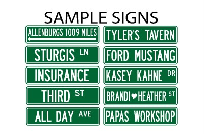 PERSONALIZED CUSTOM STREET SIGN, 6"X24" MAKE YOUR OWN SIGN - FREE ...