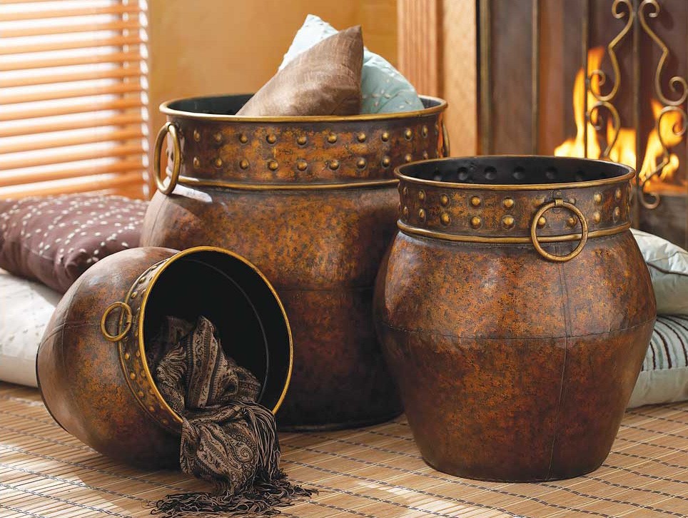 X LARGE Tuscan Bronze PLANTER VASE Set/3 | eBay